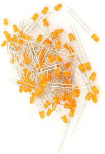 INVENTO 50Pcs 5mm Round Diffused Orange Color LED Light Bulb Lamp Light ...