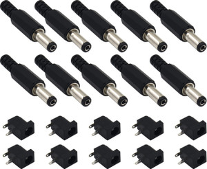 Electronic Spices Connectors - 10 Pair Plastic Male Jack 10MM hole 50mm ...