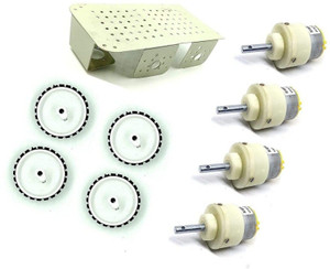 INVENTO Metal Chassis 4 Wheel Platform 200x105x50mm + 300 RPM DC Motor ...