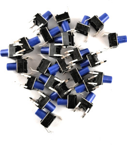 SAMAES 25 pics 4 Pin 6x6x8mm Micro Push Button Switch, 8mm Base to Head ...