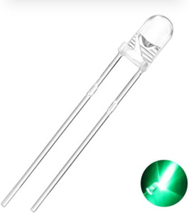 AVISRI 100Pcs 3mm TRANSPARENT GREEN LED for DIY Projects,PCB Circuits ...