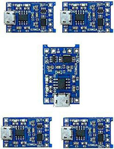 Prowans 5Pack TP4056 5V Micro USB 1A 18650 Lithium Battery Charging ...