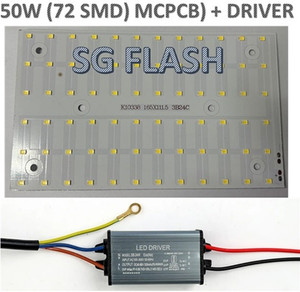 SG Flash 50 WATT (72 SMD LED ) FLOOD LED PCB WITH DRIVER Light ...