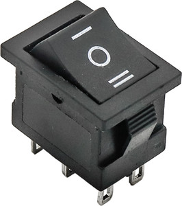 Electronic Spices KCD1 6A 250V black color 6 pin DPCO small plastic ...