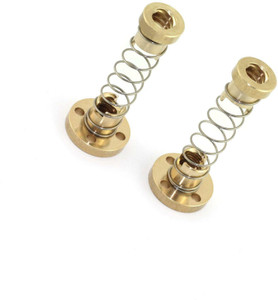 INVENTO 2Pcs T8 anti backlash nut Pitch 2mm spring Lead 8mm Brass ...