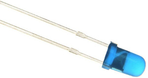 INVENTO 50Pcs 3mm Round Diffused Blue Color LED Light Light Emitting ...