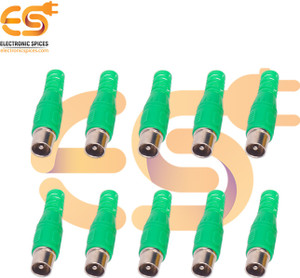 Electronic Spices 50pcs Green color RCA Male plug solder audio ...