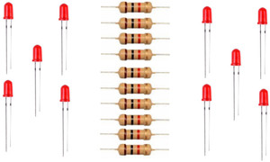 Technical hut 5mm Red LED with 1K ohm Resistor Educational Electronic ...