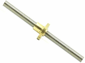 INVENTO 1Pcs 200mm SS304 Threaded Rod M6 6mm OD+M6 nut 1mm Pitch 6mm T ...