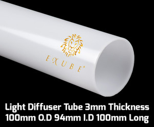 EXUBE Light Diffuser Tube 3mm Thickness 100mm O.D 94mm I.D 100mm Long ...