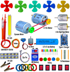 KLVXKEN Dynamo Motor, 12v Motor & Other Electronic Kit For Science ...