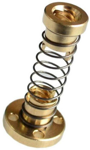 INVENTO 1Pcs T8 anti backlash nut Pitch2mm spring loaded Lead 8mm Brass ...