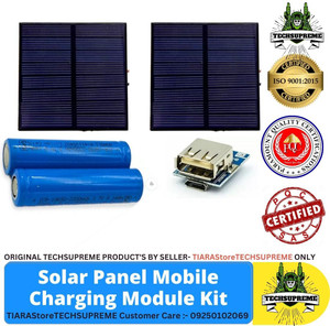 TechSupreme 5V 18650 Lithium Battery Charger Module +70X70 Solar Panel ...