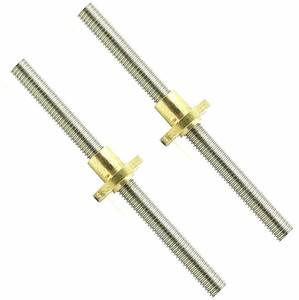 INVENTO 2Pcs 100mm SS304 Threaded Rod M6 6mm OD+M6 nut 1mm Pitch 6mm T ...