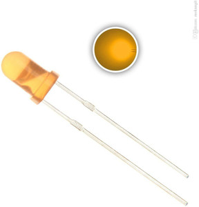 INVENTO 10 Pcs 3mm Round Diffused Orange Color LED Light Emitting Diode ...