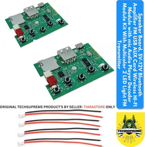 TechSupreme Speaker Board, 5V Bluetooth Amplifier FM USB AUX Card ...