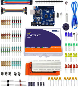 INSIGNIA LABS Mini Starter Kit for Arduino UNO with Breadboard, LED ...