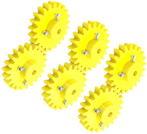 INVENTO 6pcs 3DPrinted Spur Gear 22 eeth,60mm dia,10mm Width,6mm hole,2 ...