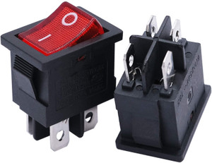 ShopNest Mini 4 Pins ON Off Switch KCD1 DPST 6A/250V 10A/125V AC Rocker ...