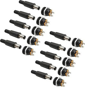 ERH India 10 Pair 12V 3A 5.5 x 2.1mm Plastic Male Plugs LED lighting ...