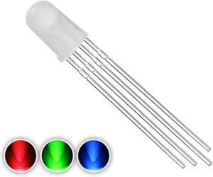 RANVIRKAR 5mm 4 Pin Tri Color (Red Green Blue) Diffused Common Cathode ...