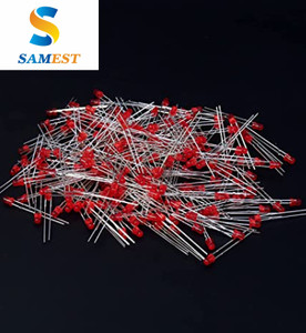 samest 1000 PCS 5mm Red LED Diode Lights for High Intensity Super ...