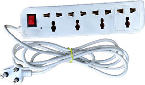 Shive shakti sells white 6amp 4+1 extension board 2m cable pack of 1 ...
