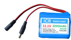 ICRsonu 12 Volt 2200 mAh Rechargeable Lithium-ion Battery, for WiFi ...