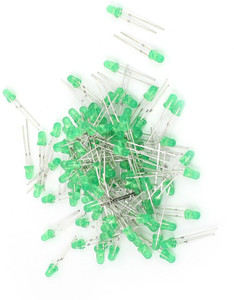 INVENTO 50Pcs 5mm Round Diffused Green Color LED Bulb Lamp Light ...