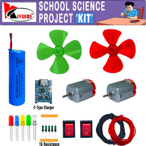 KLVXKEN DC Motor School Science Project Kit & Lithium Battery With ...