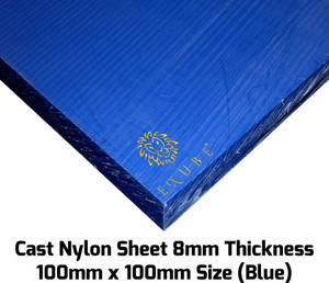 EXUBE Cast Nylon Sheet 8mm Thickness 100mm x 100mm (Blue) Electronic ...
