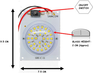 Samcon C-11 12 VOLT 30 SMD 8 WATT LED ROUND REFLECTIVE GLASS PCB WITH ...