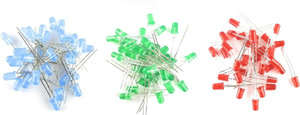 uneeds 5mm Red, green, blue led pack of 75 Light Electronic Hobby Kit ...