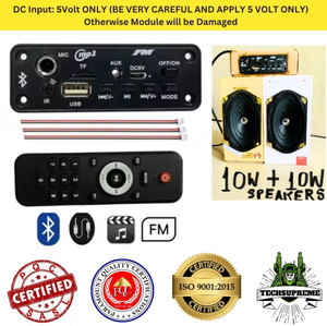TechSupreme Bluetooth Module 007 New Radio With 5 Watt SEPAKER OUTPUT ...
