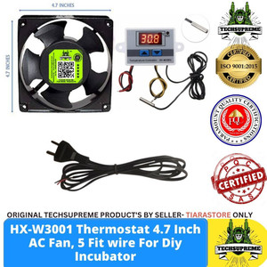 TechSupreme XH-W3001 AC 4 Inch Fan 2 Pin AC Power Cord (Cable) 2 mtrs ...