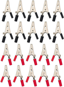 ERHIndia 10 pair Crocodile Clips Plastic Handle Cable Lead Testing ...
