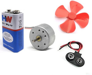 TZZOT Science Project Dc Motor KIT with Propeller / 9v Battery for ...
