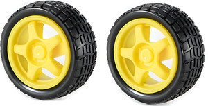 MAG BEE Robot Wheel-Reinforced Nylon-Durable Rubber Tire-For BO Motors ...