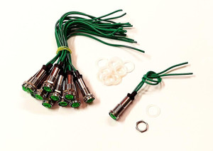 Esptronics 12 Pcs Neon Light Bulb Green Color Panel Indicator Metal ...