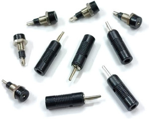 ERHIndia (5 Pair Black) 2mm Banana Pin Connector Male Electronic ...