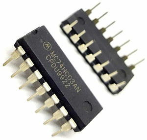 INVENTO 2Pcs 74HC03N 7403IC NAND Gate, HC Family, 4 Gate,2 Input,5.2 mA ...