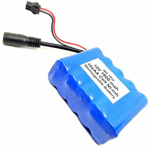 INVENTO 12V 1800mAh Polymer Ni-mhRechargeable 10 AA Cell Battery Pack ...