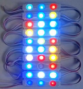 Steko (10 Pieces) DC 12 Volt 3 LED OPTICAL Multicolor Auto Flashing LED ...
