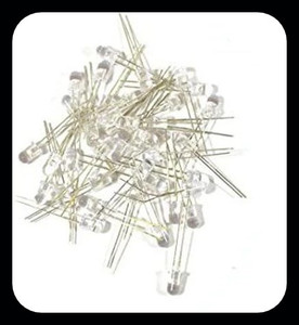 gobagee 100pcs Ultra Bright 5mm White Transparent LED Diodes Light ...