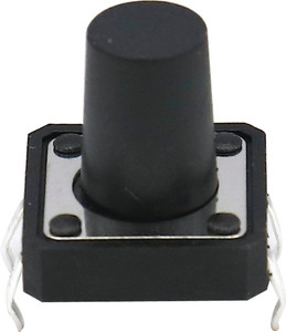 Electronic Spices 12 x 12 x 12mm Black color tactile momentary push ...