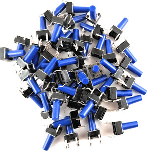 SAMAES 100 pics 4 Pin 6x6x12mm Micro Push Button Switch, 12mm Base to ...