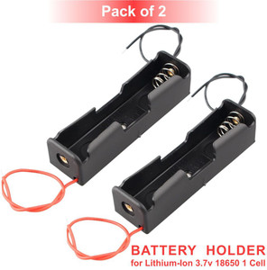 Scienticy 3.7v 18650 Single Cell Lithium-Ion Battery Holder with Wire ...