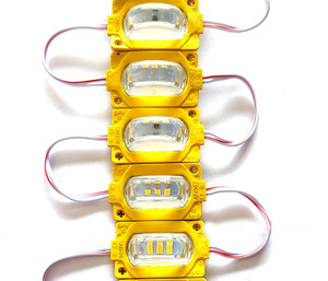 Steko 5 Pieces (YELLOW) DC 12V 1.5 Watt 3 LED Half Tyre Shape LED ...