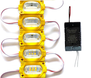 Howay 5 Pieces Adapter + Half Moon Shape DC 12V 1.5 Watt LED Module ...