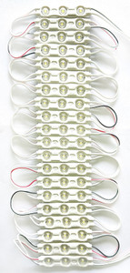 Steko 20 Pieces (WHITE) DC 12V 1.5 Watt 3 LED Optical Lens Module Strip ...